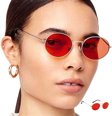 Okulary Owalne Red Retro Damskie Metalowe LENONKI 13662899255 Allegro Pl