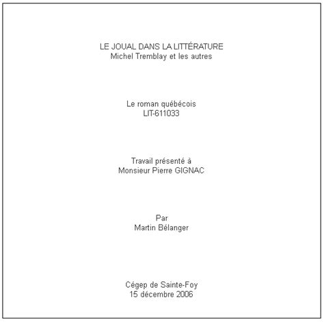 Page de titre présentation et mise en page BDL