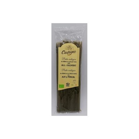 ALIMENTACION PASTAS CASTAGNO ESPAGUETIS DE TRIGO FINOS CON AJO Y