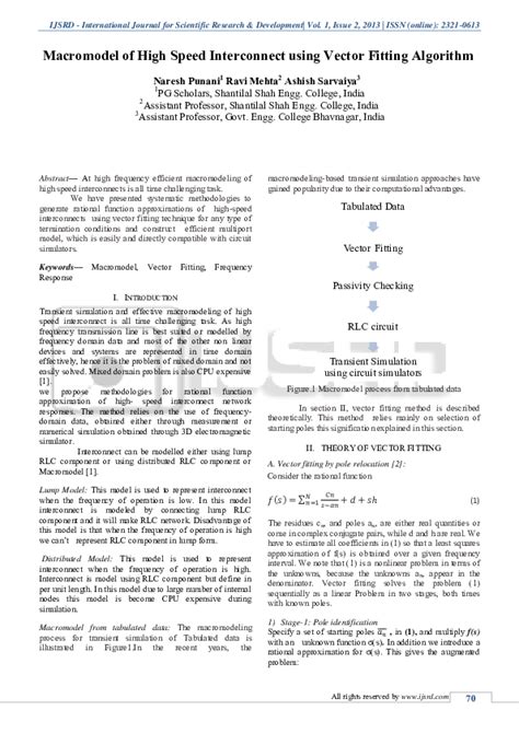 pdf macromodel of high speed interconnect using vector fitting algorithm ijsrd