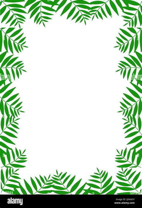 Leaves Border Frame Vector Design Stock Vector Image Art Alamy