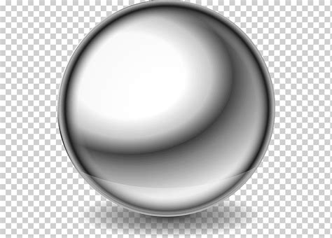 Bola De Acero Metal Brillante Monocromo Esfera Metal Cepillado Png