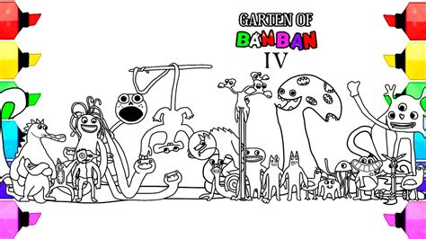Garten Of Banban New Coloring Pages How To Color All New Monsters