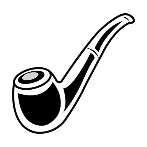 Plantilla de diseño de vector de logotipo de icono de pipa de fumar