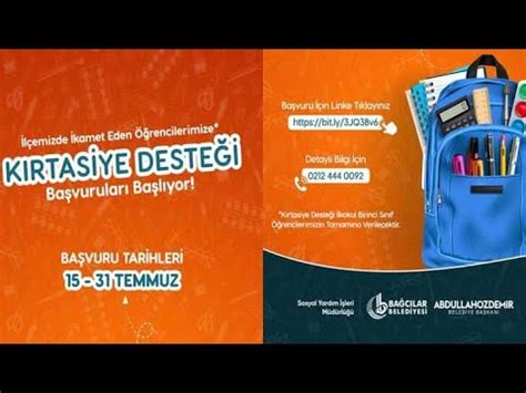 Bağcılar Belediyesi Kırtasiye Yardımı YouTube