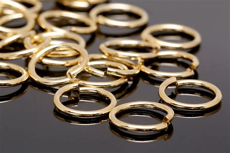 B696 1 28mm 10g Gold Plated Jump Ring Open Link Jewelry Etsy