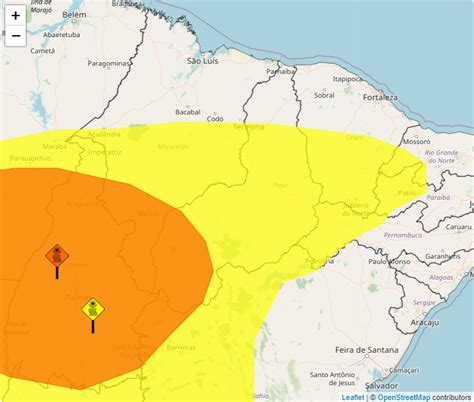 Inmet emite dois alertas de baixa umidade do ar para grande parte do Piauí