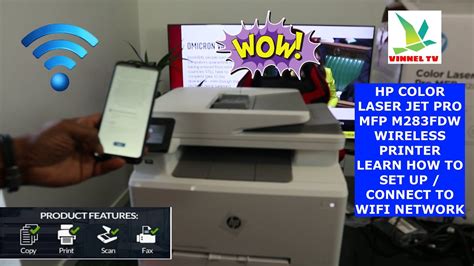 HP COLOR LASER JET PRO MFP M283FDW WIRELESS WIFI PRINTER LEARN HOW TO