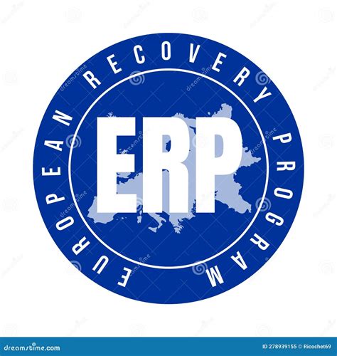 ERP European Recovery Program Symbol Icon Stock Illustration