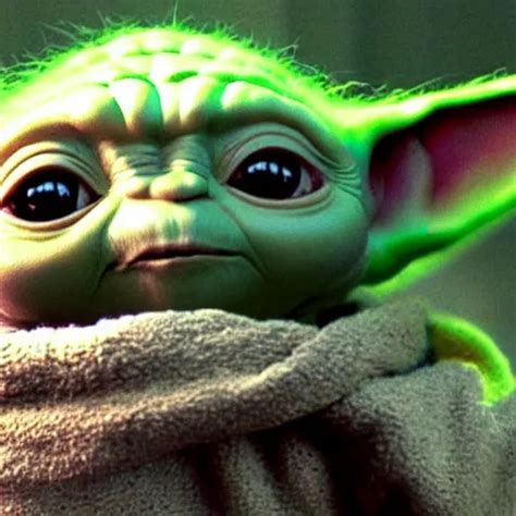 A Film Still Of Baby Yoda S Kid Talking To The Spirit Stable