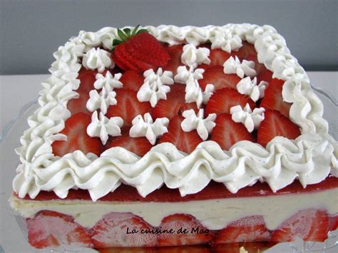 Fraisier nouvelle version crème diplomate La cuisine de Mag
