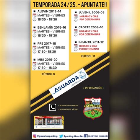 Inscripciones Abiertas para la Temporada 2024 2025 en el Sporting Guardés