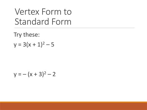 ppt vertex form powerpoint presentation free download id 9552482