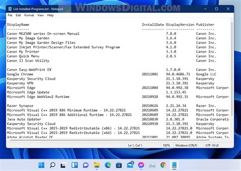 How To List Installed Programs In Windows