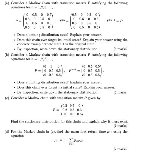 solved a consider a markov chain with transition matrix p