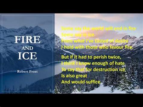 Theme Of The Poem Fire And Ice Class