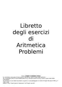 Libro Dei Problemi Di Aritmetica E Geometria Docsity