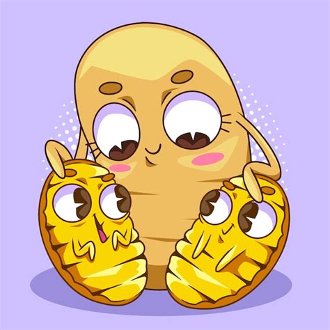 Free Vector Hand Drawn Potato Cartoon Illustration