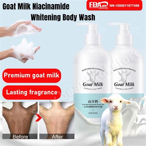 AZLA 500ML Goat Milk Body Wash Long Term Whitening Nicotinamide