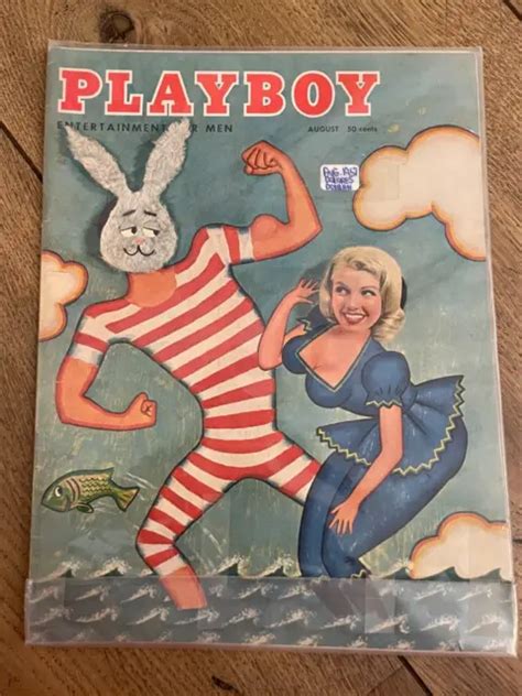 SELTEN ORIGINAL VINTAGE Playboy Magazin Aug 1957 Dolores Donlan