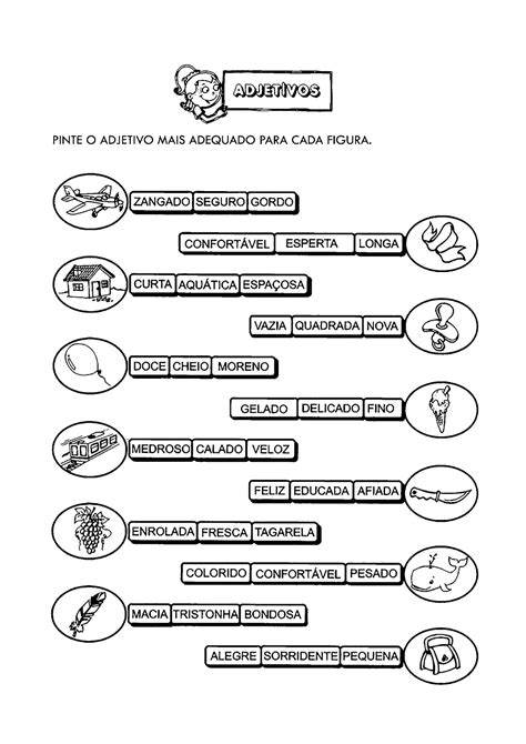 Atividades Adjetivos Para Imprimir