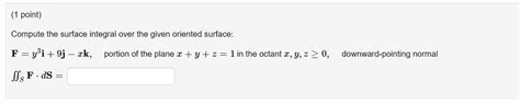 solved compute the surface integral over the given