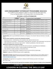Data Management Internship Programme 2022 2024 1 Pdf DATA MANAGEMENT