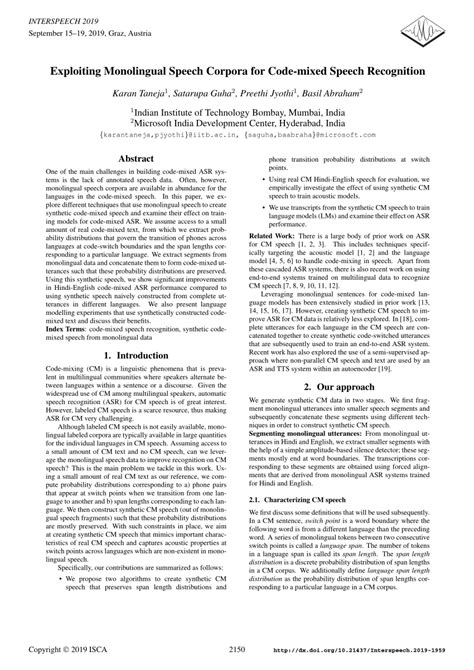 pdf exploiting monolingual speech corpora for code mixed speech recognition