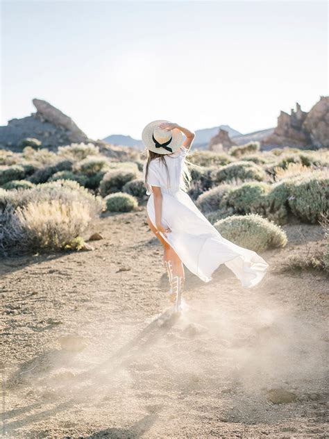 Sensual Girl Posing In Desert Del Colaborador De Stocksy Dreamwood