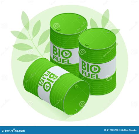 Isometric Biofuel Production Infographics Royalty Free Illustration