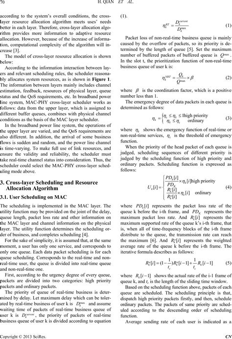 cross layer resource allocation on broadband power line based on novel qos priority scheduling