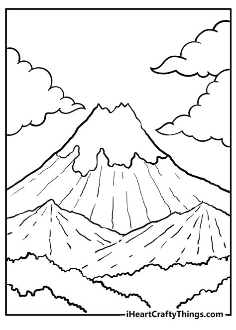 Volcano Coloring Pages
