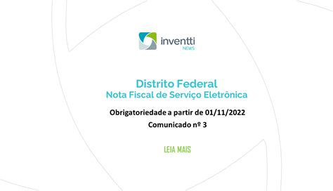 Distrito Federal Nota Fiscal de Serviço Eletrônica Obrigatoriedade