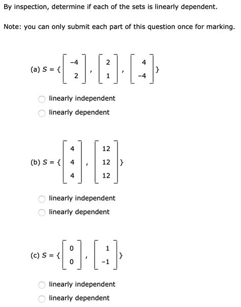 solved determine whether the set Š is linearly independent