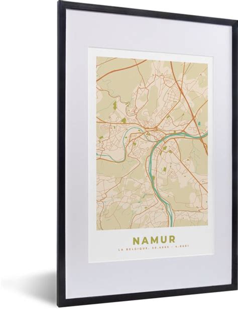 Fotolijst Incl Poster Stadskaart Plattegrond Kaart Namen