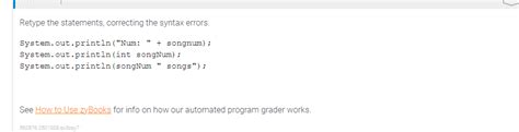 solved retype the statements correcting the syntax