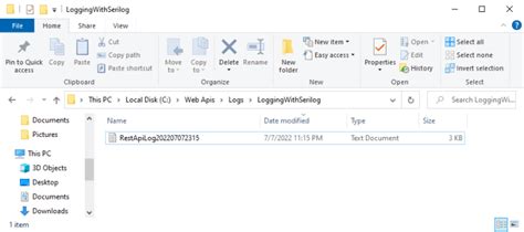 logging with serilog in asp core web api codeproject