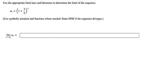 [solved] use the appropriate limit laws and theorems to d