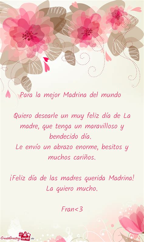 Feliz día de las madres querida Madrina Free cards