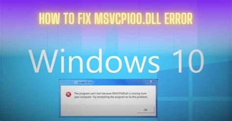 How To Fix Msvcp Dll Missing Error In Windows