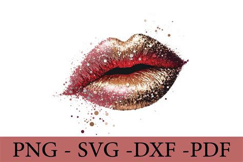 Glowing Glitter Lips Svg Graphic By LooksGoodOnYou Creative Fabrica