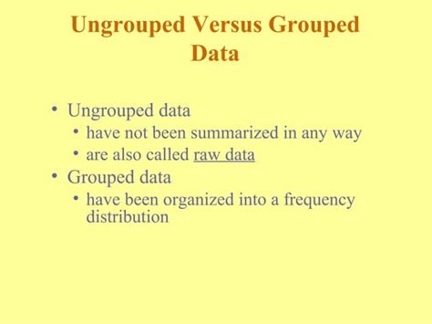 difference between grouped and ungrouped data