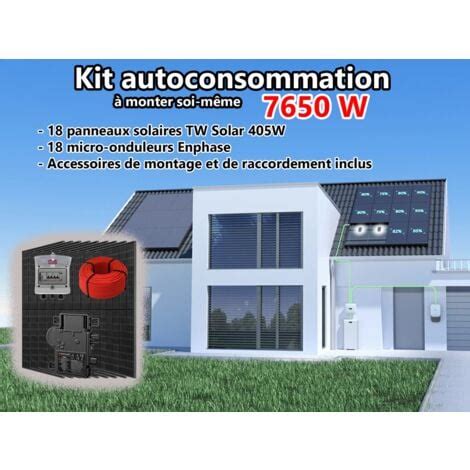 Kit Solaire Auto Consommation 7650 W Sunergy Micro Onduleurs Enphase