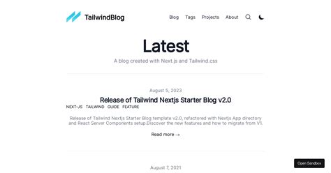 Tailwind CSS Test Codesandbox