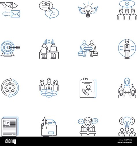 Performance Assessment Line Icons Collection Evaluation Audit
