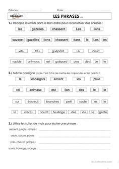 Remettre 7 Phrases Dans L Ordre 2 Artofit