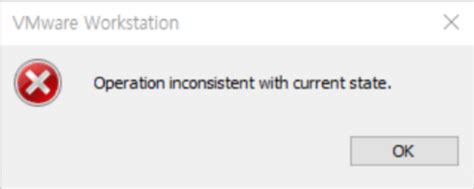 Fix Operation Inconsistent With Current State Vmware Error