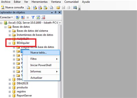 Creaci N De Tablas En Sqlserver De Modo Grafico Neytortec Tutoriales Web