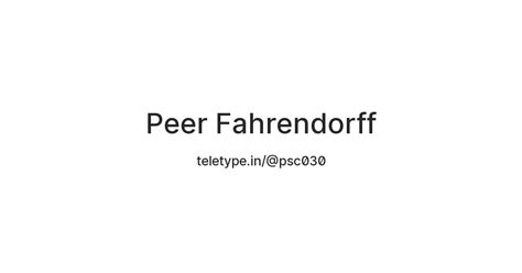 Peer Fahrendorff Teletype
