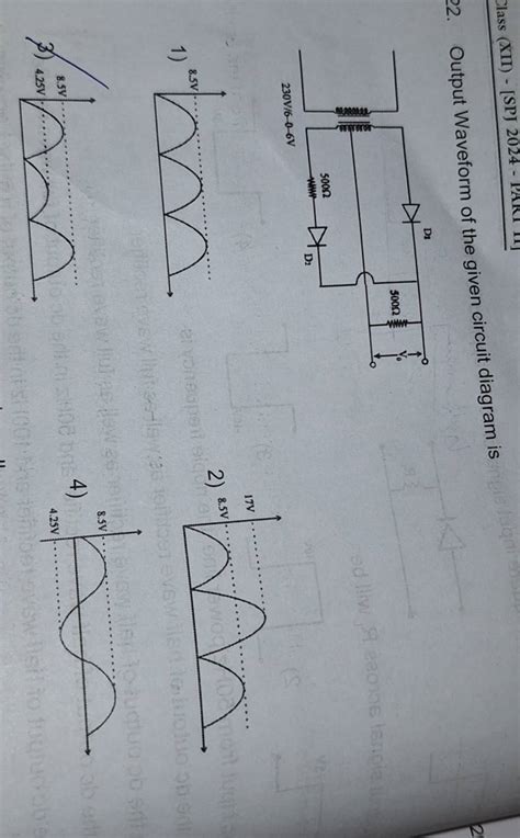 Output Waveform Of The Given Circuit Diagram Is Filo